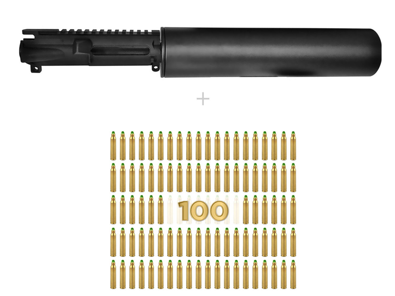 67mm AR-15 Utility (Can) Launcher & 100ct M200 Blanks- Black – F5 MFG